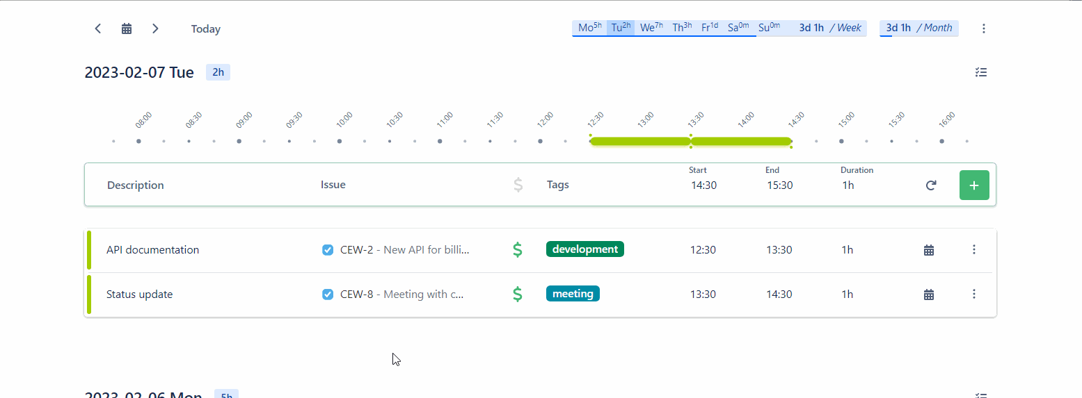 Set Billable/Non-billable status to worklogs