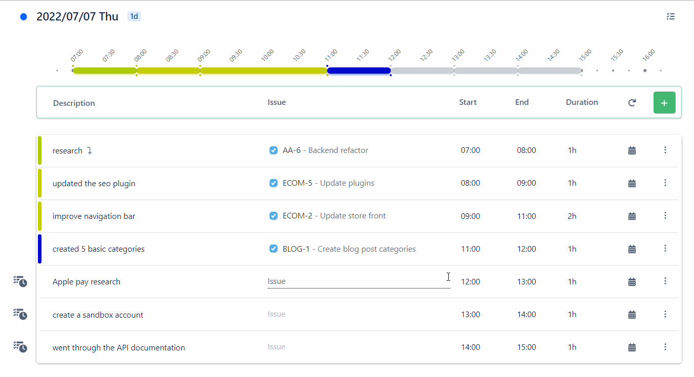 New Timeline interface