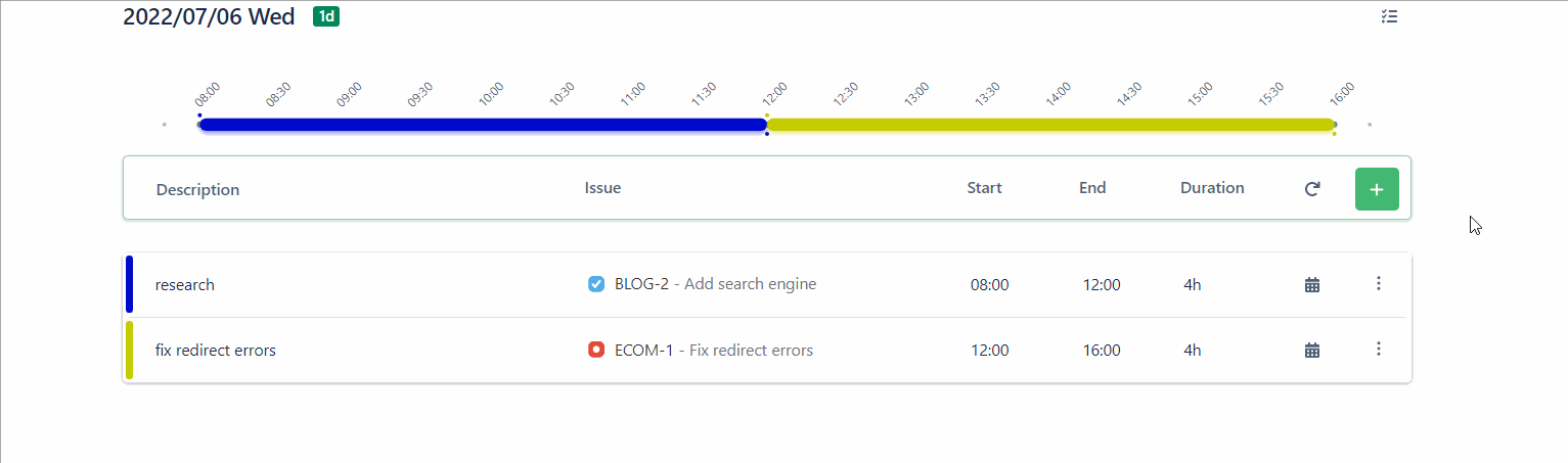 New Timeline interface